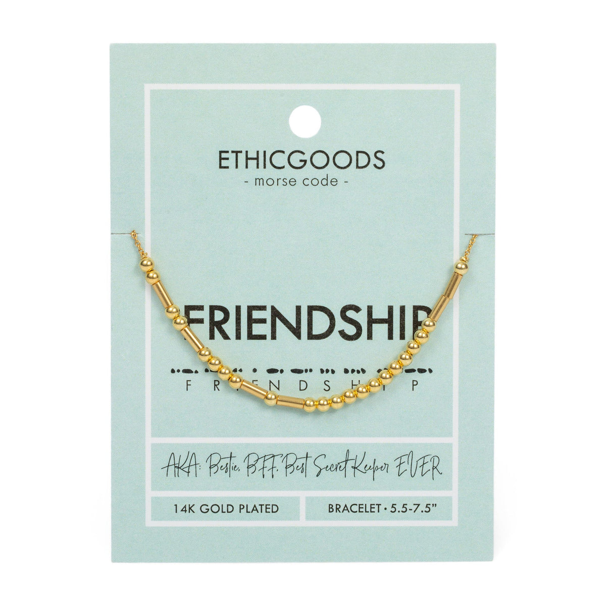 CLASSIC GOLD Morse Code Beaded Bracelet | FRIENDSHIP – ETHICGOODS