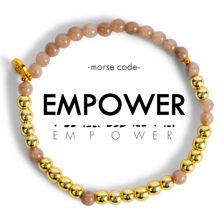 Gold Morse Code Bracelet | EMPOWER – ETHICGOODS