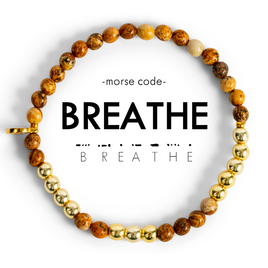 Gold Morse Code Bracelet | BREATHE – ETHICGOODS