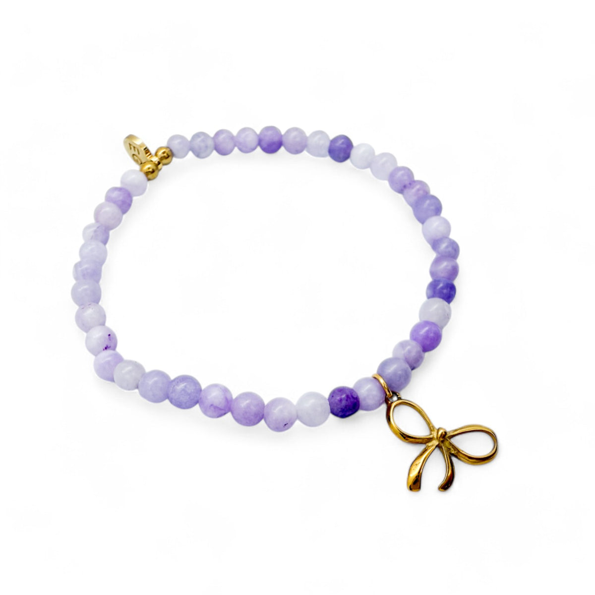 MINI Charm Bracelet - Bow Charm + Lavender Quartz – ETHICGOODS