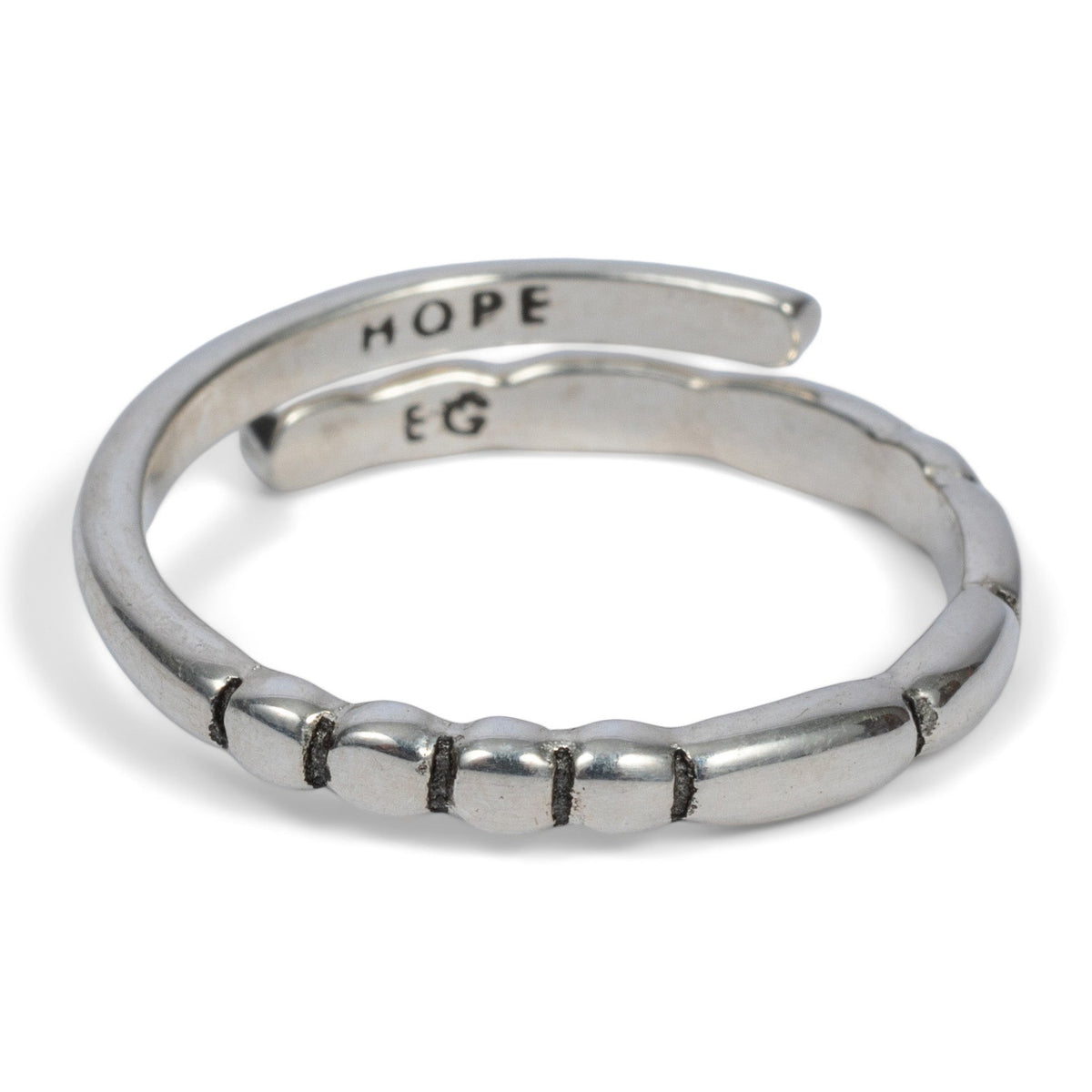 CLASSIC GOLD Morse Code Ring - Patterned | HOPE - Silver – ETHICGOODS